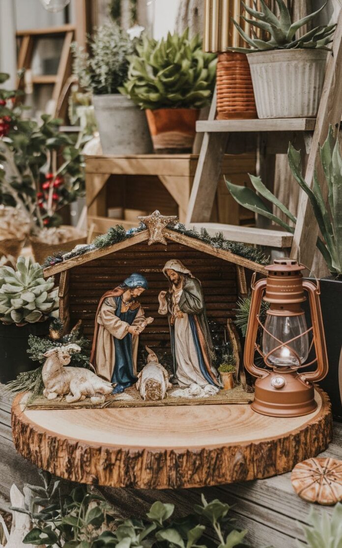 40+ Stunning Nativity Set Display Ideas for a Festive Home This Season ...