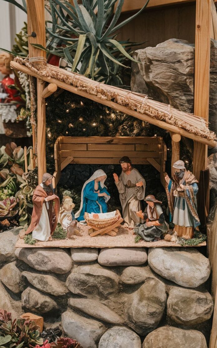 40+ Stunning Nativity Set Display Ideas for a Festive Home This Season ...