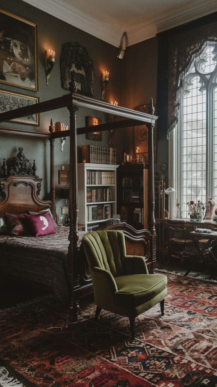 60+ Mystical Dark Academia Bedroom Ideas for a Cozy, Vintage Vibe (2026)