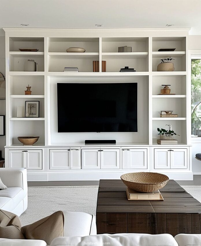 80+ Practical Built-In Shelves That Instantly Upgrade Your Living Room ...