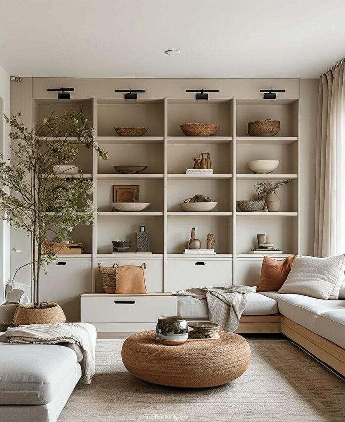 80+ Practical Built-In Shelves That Instantly Upgrade Your Living Room ...