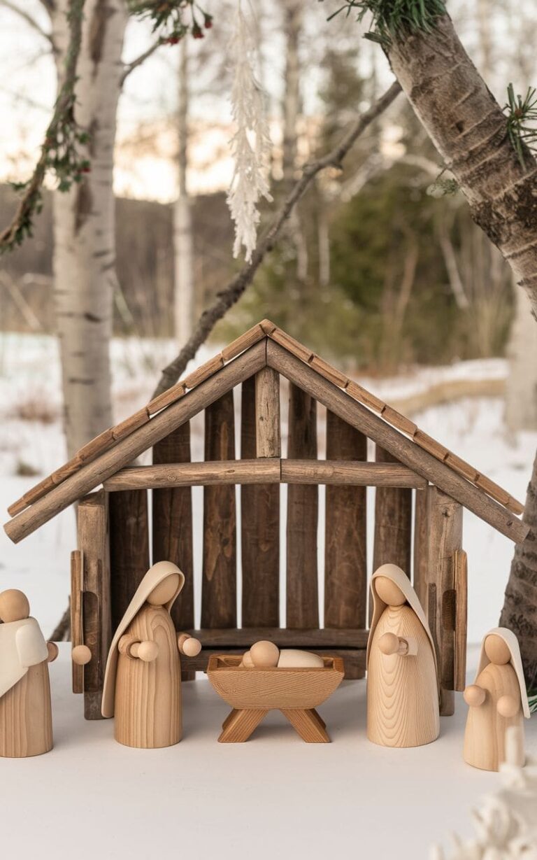 40+ Stunning Nativity Set Display Ideas for a Festive Home This Season ...