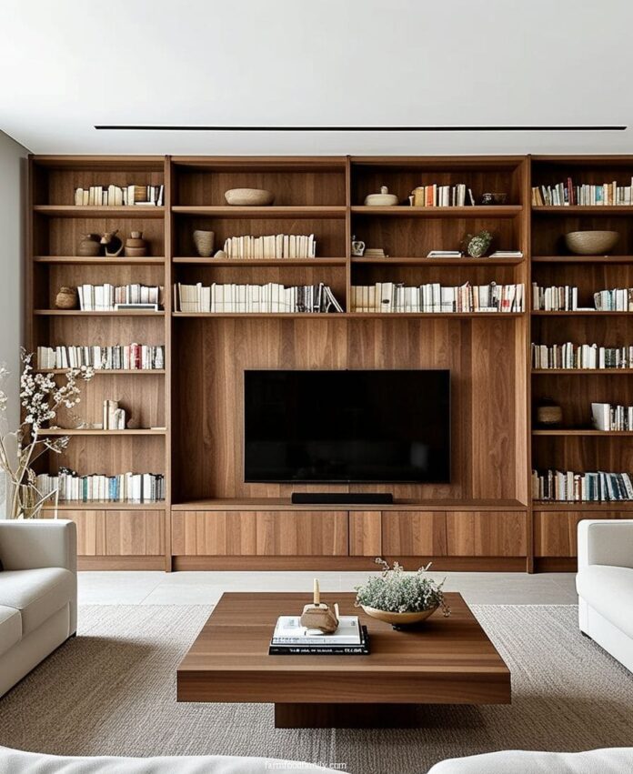 80+ Practical Built-In Shelves That Instantly Upgrade Your Living Room ...