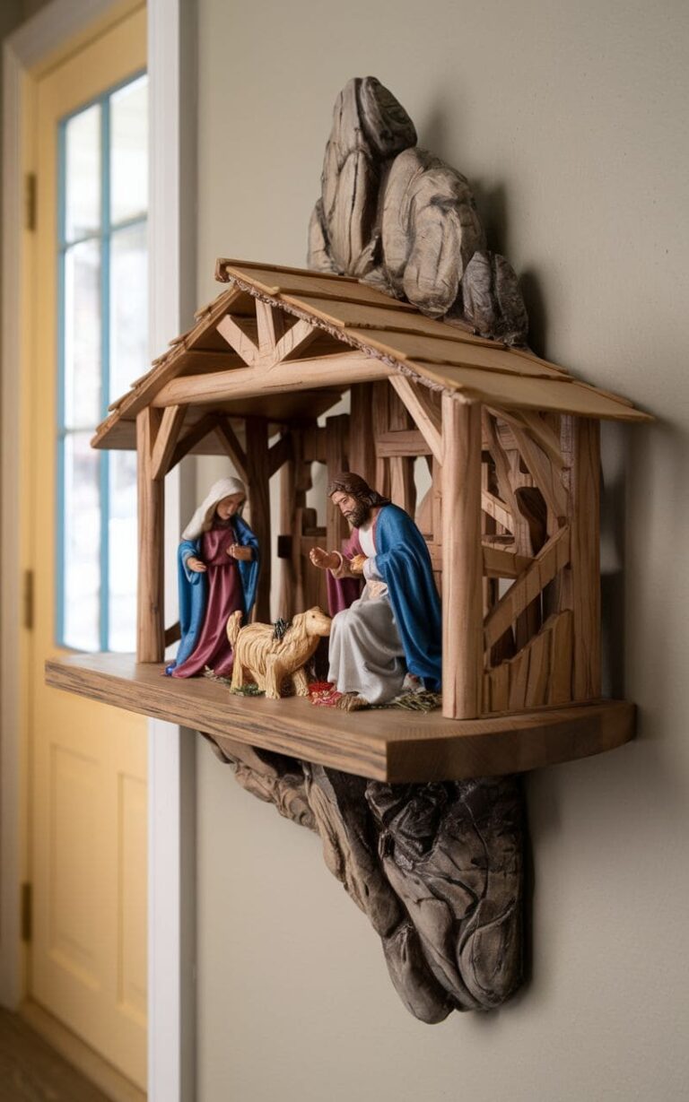 40+ Stunning Nativity Set Display Ideas for a Festive Home This Season ...