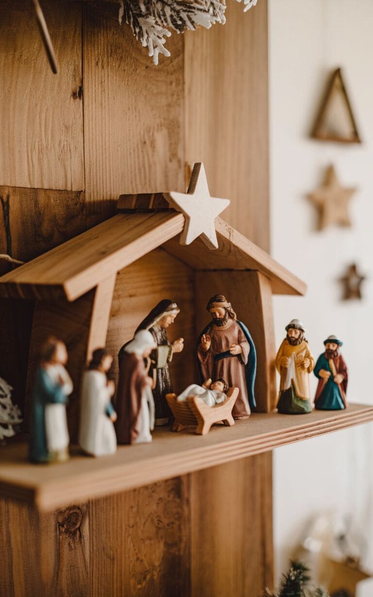40+ Stunning Nativity Set Display Ideas for a Festive Home This Season ...