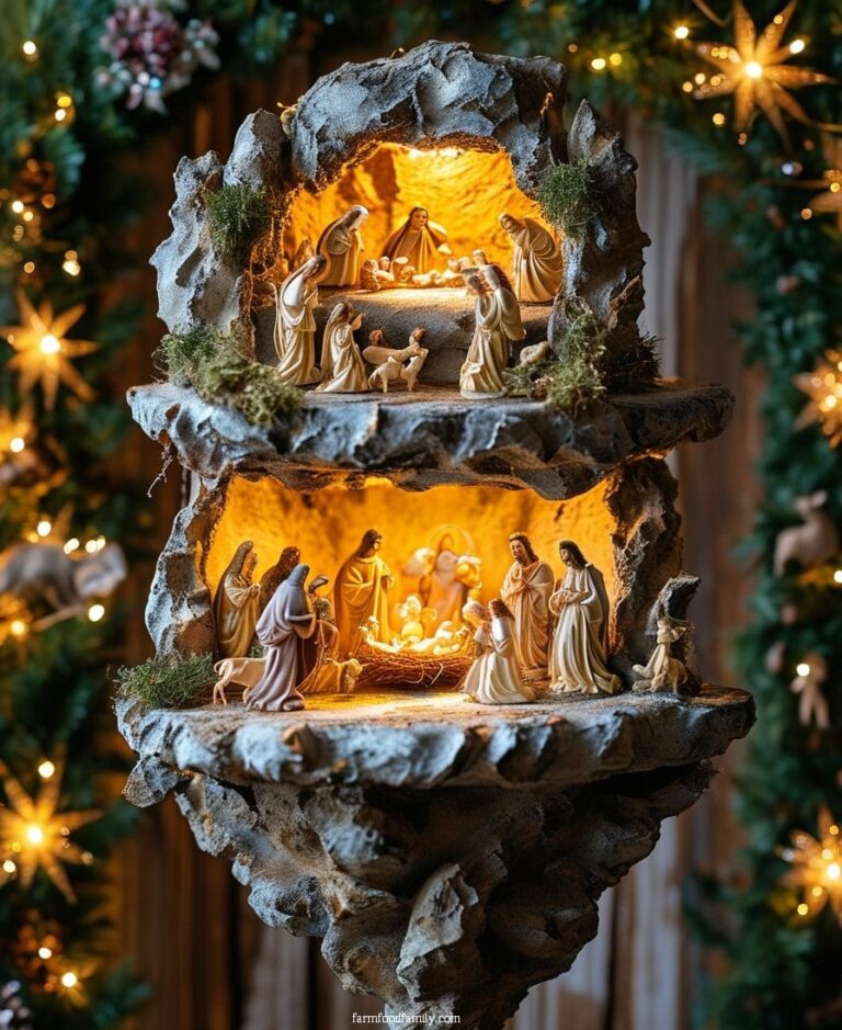 40+ Stunning Nativity Set Display Ideas for a Festive Home This Season ...