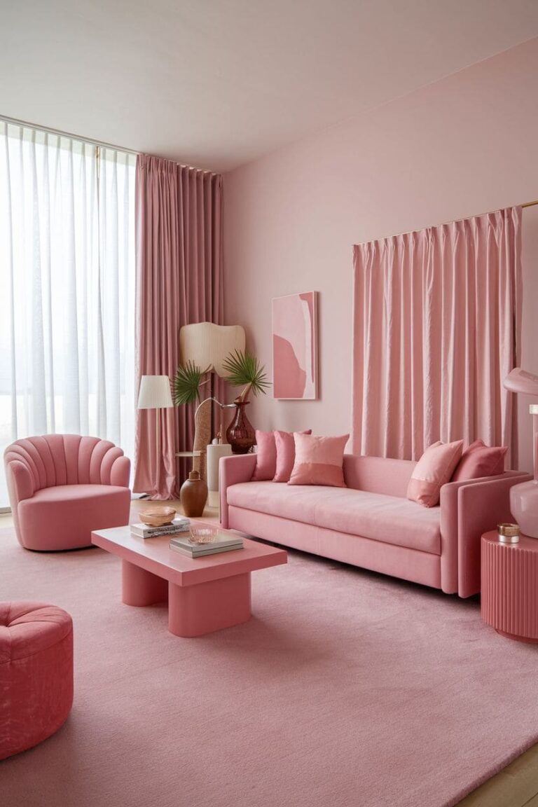 60+ Chic Pink Couch Living Room Ideas for a Stylish Makeover (2025)