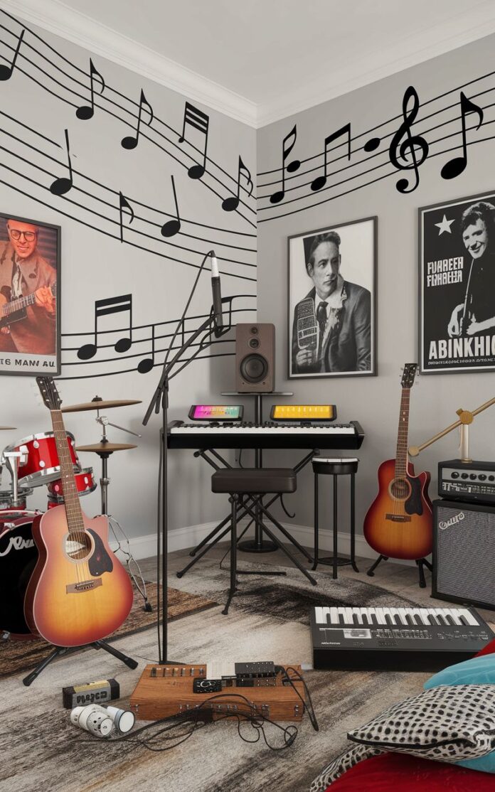 40+ Brilliant Music Themed Bedroom Ideas to Transform Your Space into a ...