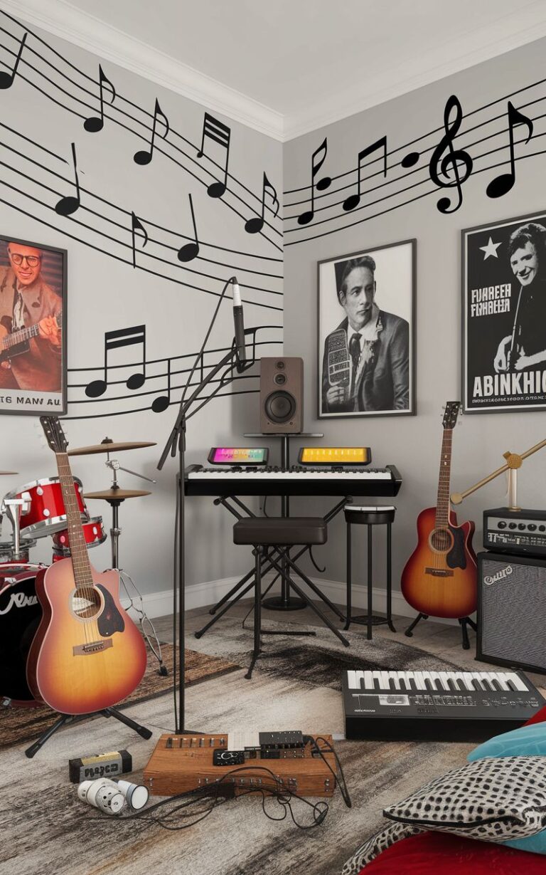 40+ Brilliant Music Themed Bedroom Ideas to Transform Your Space into a ...