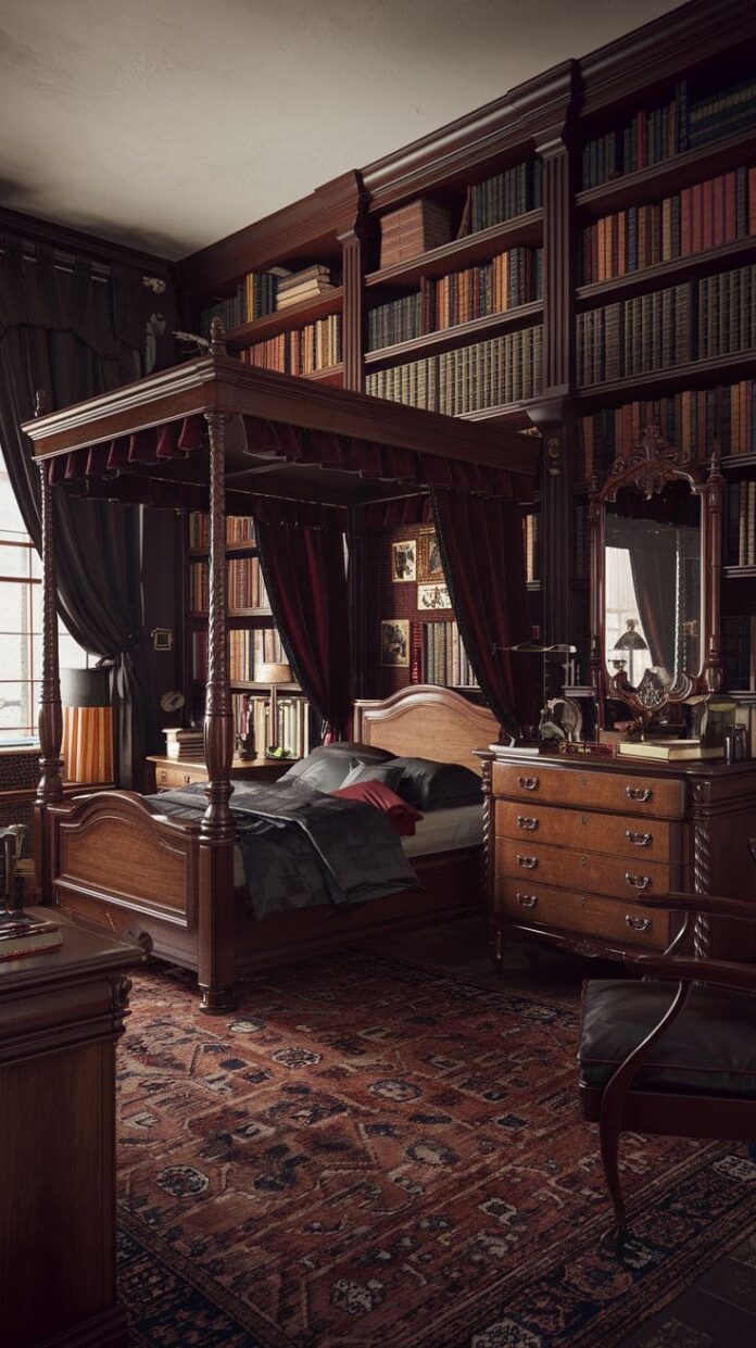 60+ Mystical Dark Academia Bedroom Ideas for a Cozy, Vintage Vibe (2026)