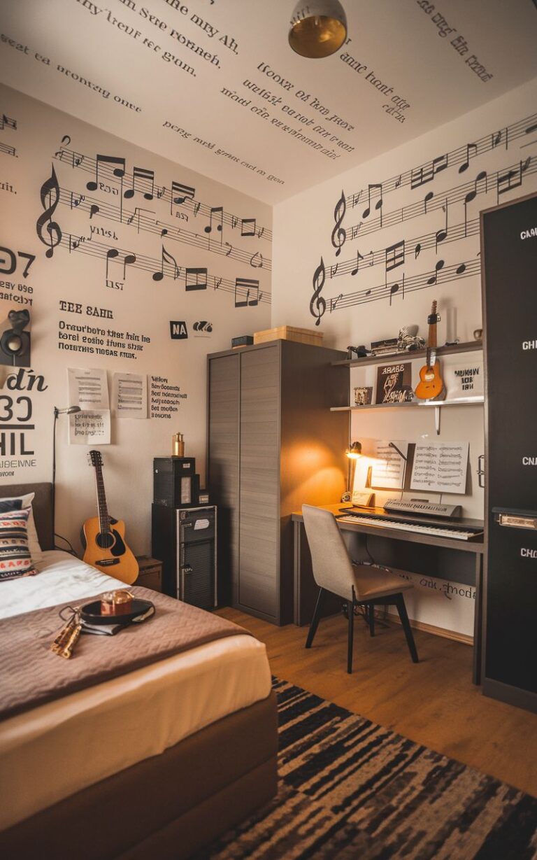 40+ Brilliant Music Themed Bedroom Ideas to Transform Your Space into a ...