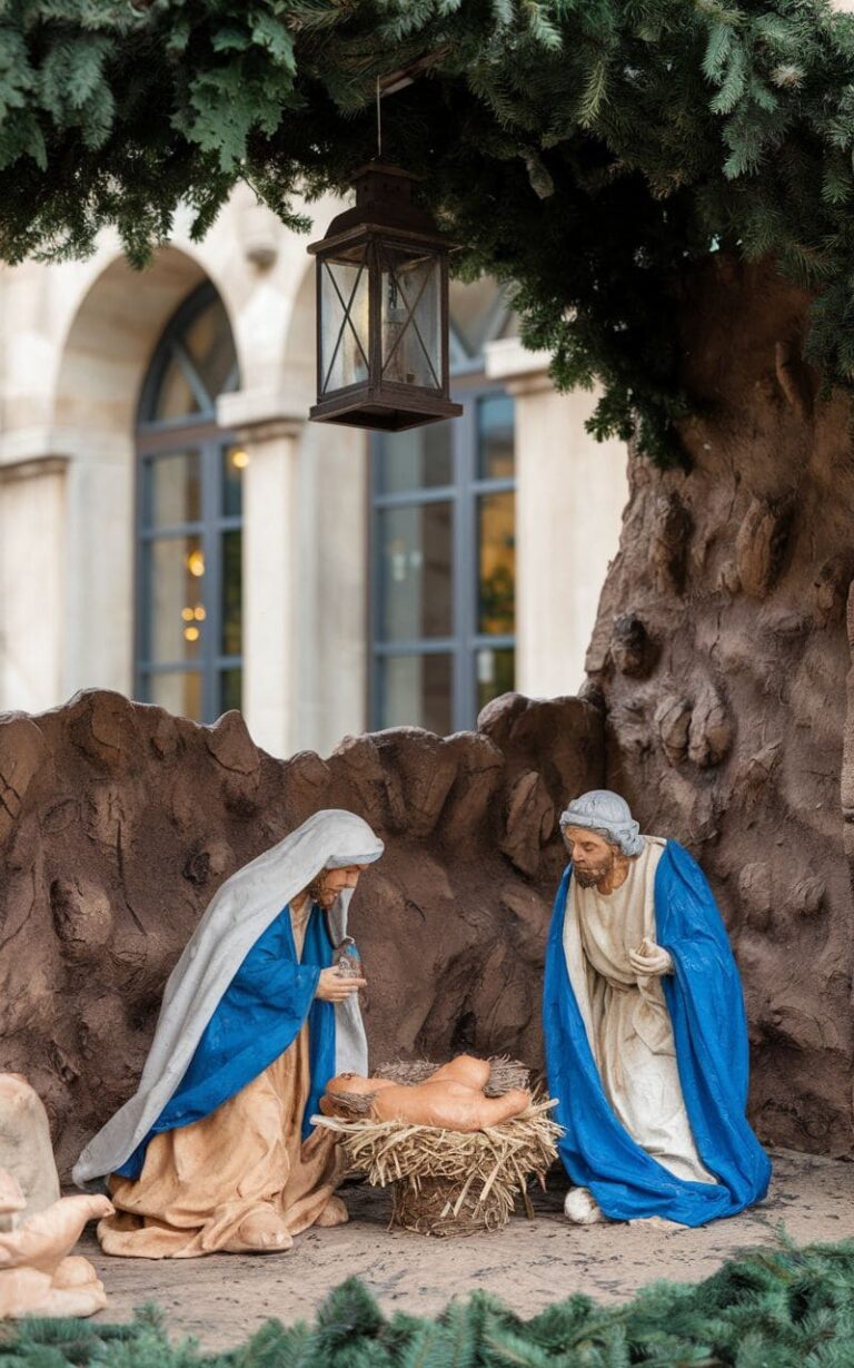 40+ Stunning Nativity Set Display Ideas for a Festive Home This Season ...