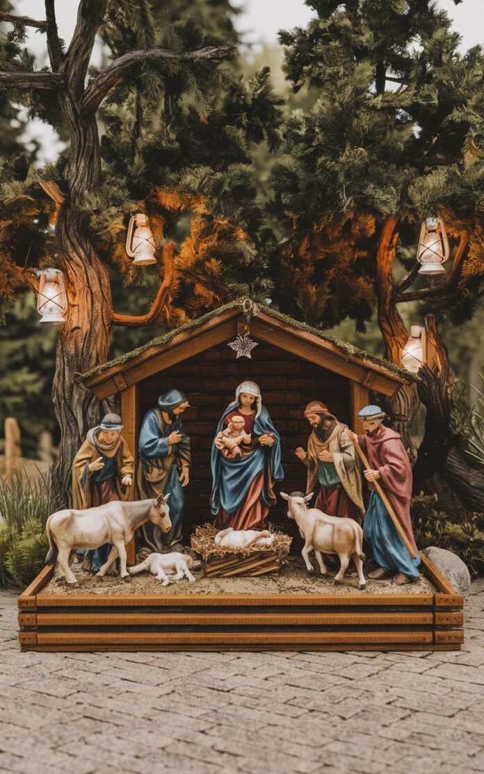 40+ Stunning Nativity Set Display Ideas for a Festive Home This Season ...