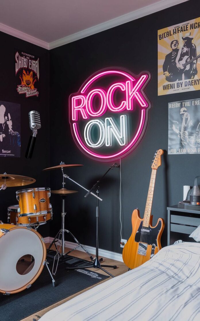 40+ Brilliant Music Themed Bedroom Ideas to Transform Your Space into a ...