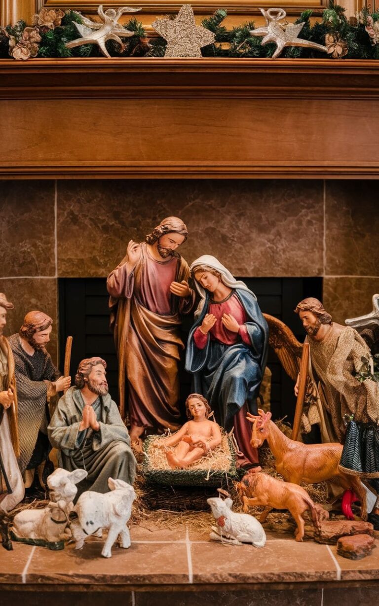 40+ Stunning Nativity Set Display Ideas for a Festive Home This Season ...