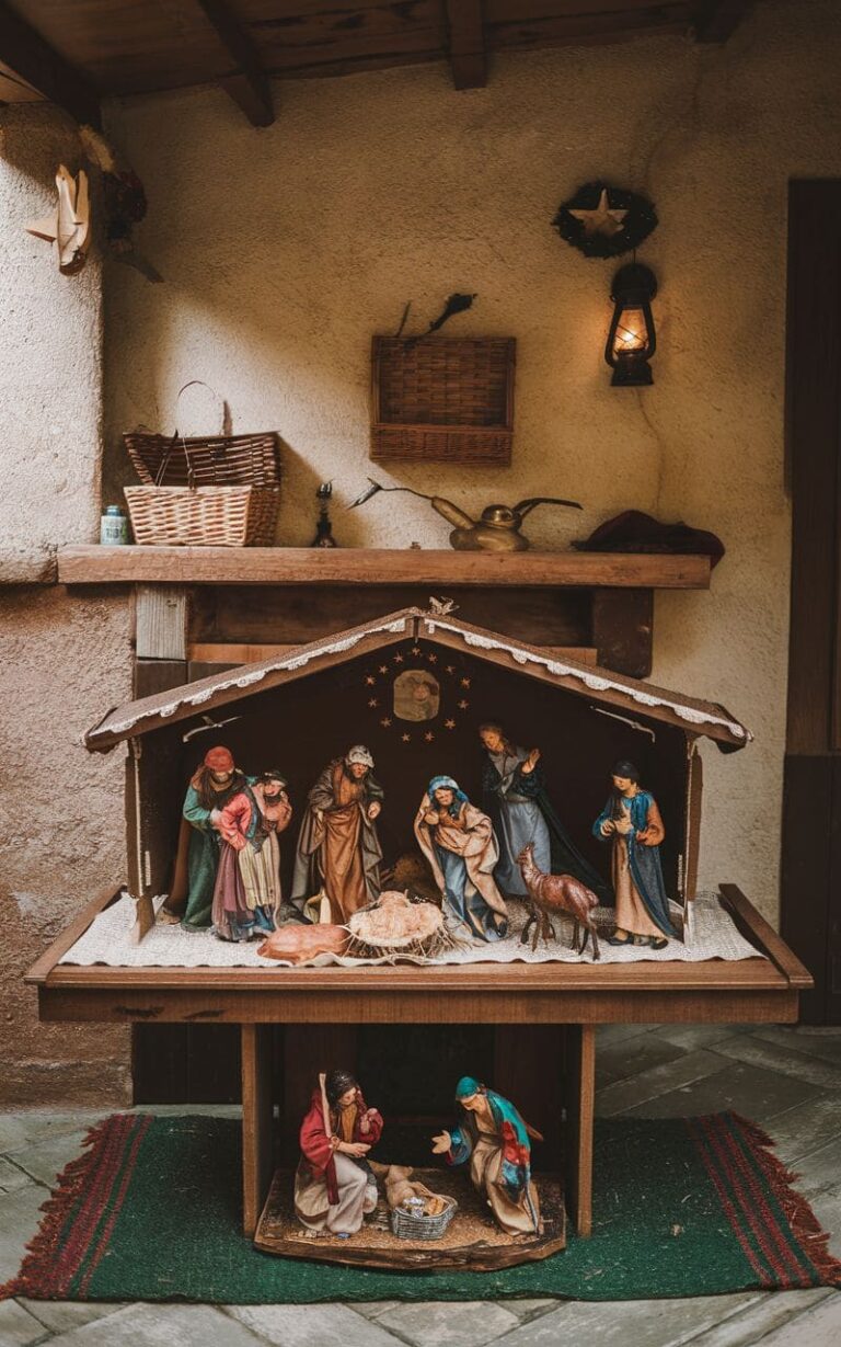 40+ Stunning Nativity Set Display Ideas for a Festive Home This Season ...