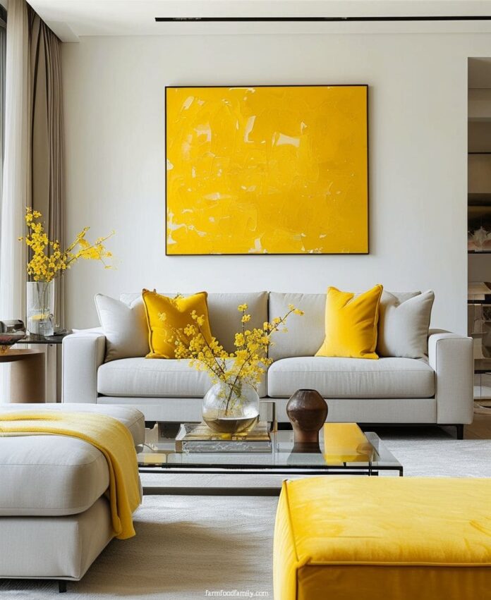 60+ Trendy Yellow Living Room Decor Ideas That Exude Personality (2026)