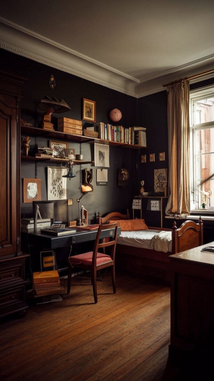 60+ Mystical Dark Academia Bedroom Ideas for a Cozy, Vintage Vibe (2026)