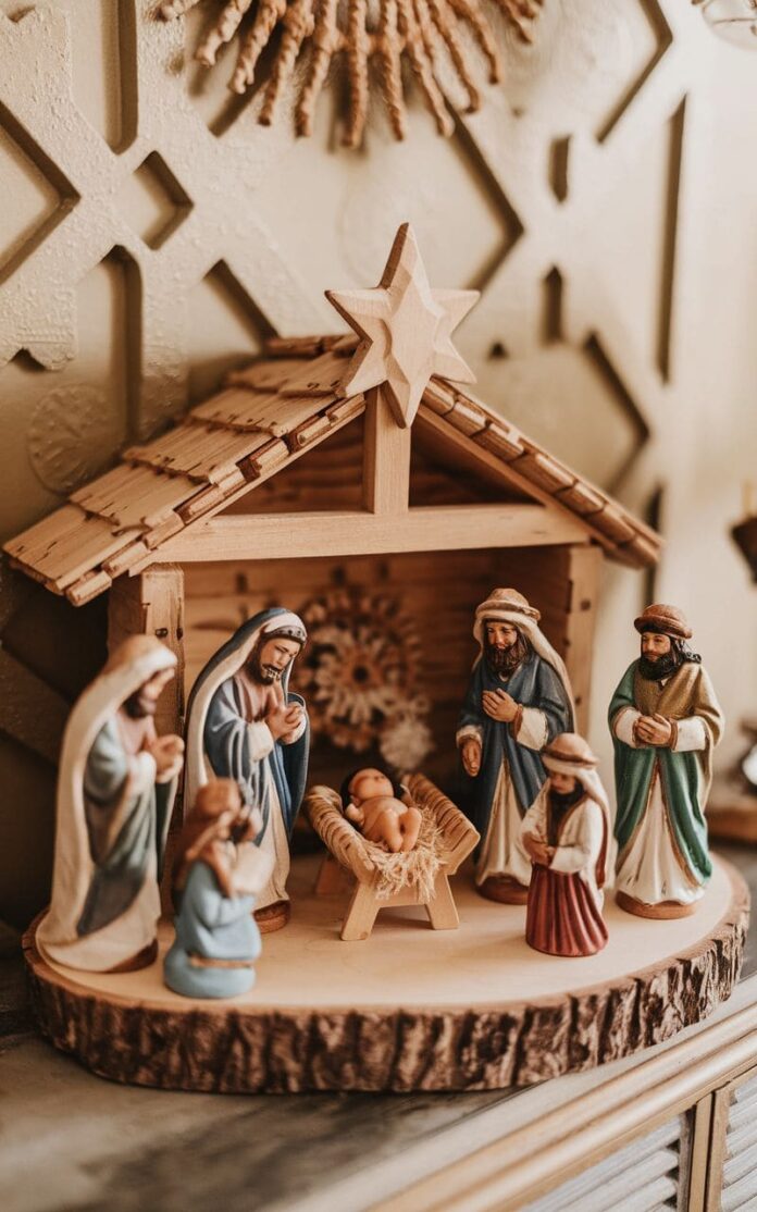 40+ Stunning Nativity Set Display Ideas for a Festive Home This Season ...