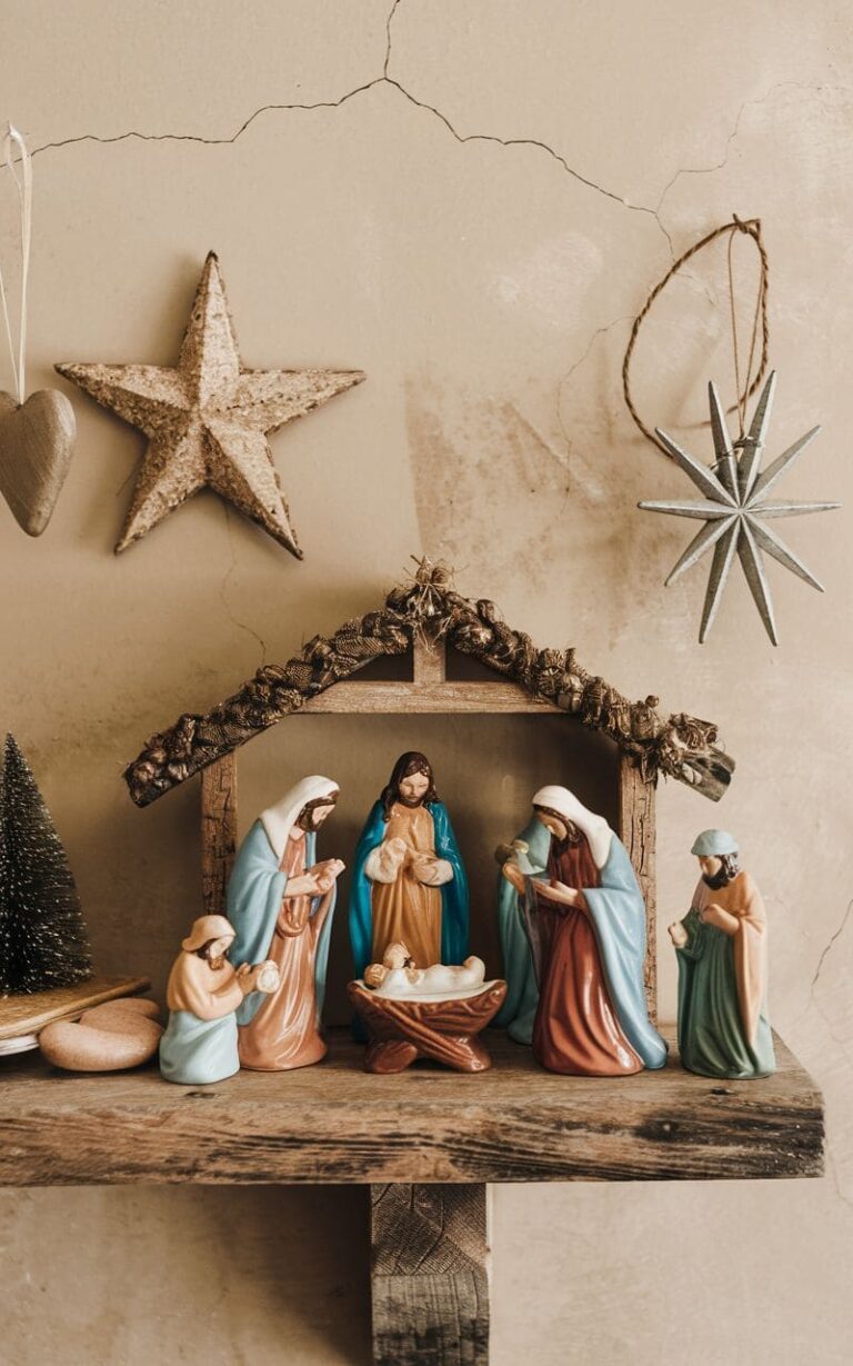 40+ Stunning Nativity Set Display Ideas for a Festive Home This Season ...