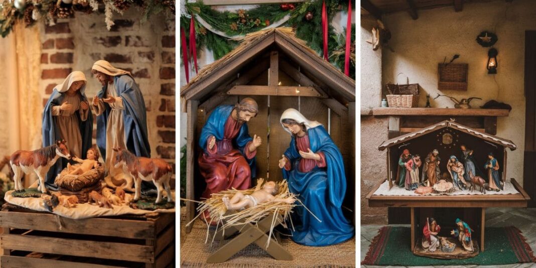 40+ Stunning Nativity Set Display Ideas for a Festive Home This Season ...