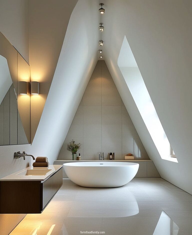 40+ Clever Sloped Ceiling Bathroom Designs to Maximize Space (2025)