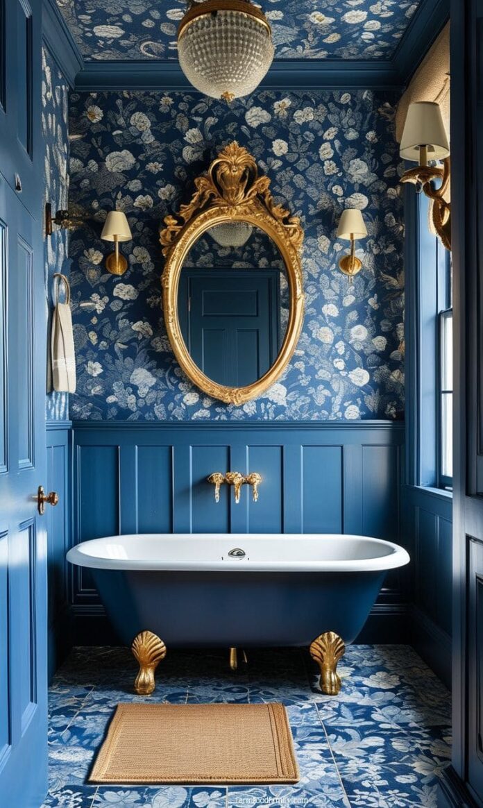 40+ Stunning Moody Blue Bathroom Ideas to Upgrade Your Oasis (2026)