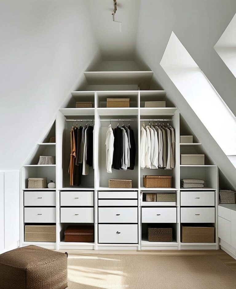 40+ Unique Sloped Ceiling Wardrobe Ideas to Organize Like a Pro (2025)