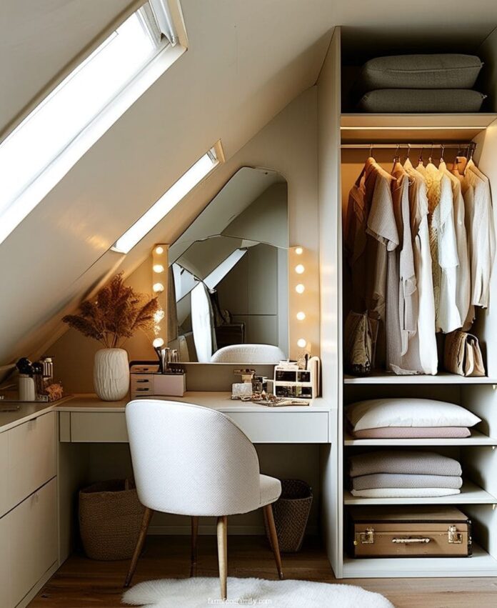 40+ Unique Sloped Ceiling Wardrobe Ideas to Organize Like a Pro (2025)