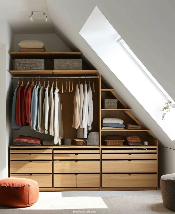 40+ Unique Sloped Ceiling Wardrobe Ideas to Organize Like a Pro (2025)