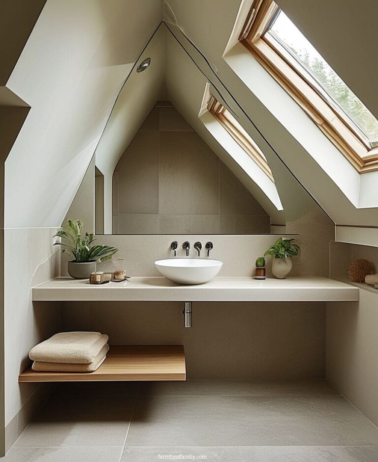 40+ Clever Sloped Ceiling Bathroom Designs to Maximize Space (2025)