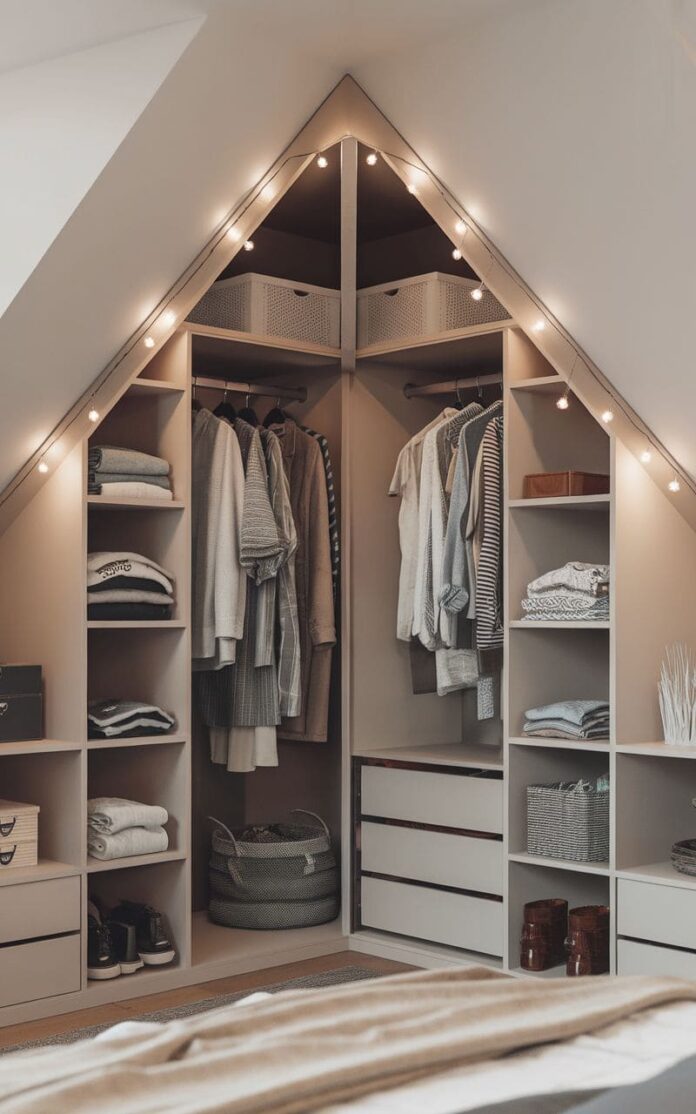 40+ Unique Sloped Ceiling Wardrobe Ideas to Organize Like a Pro (2025)