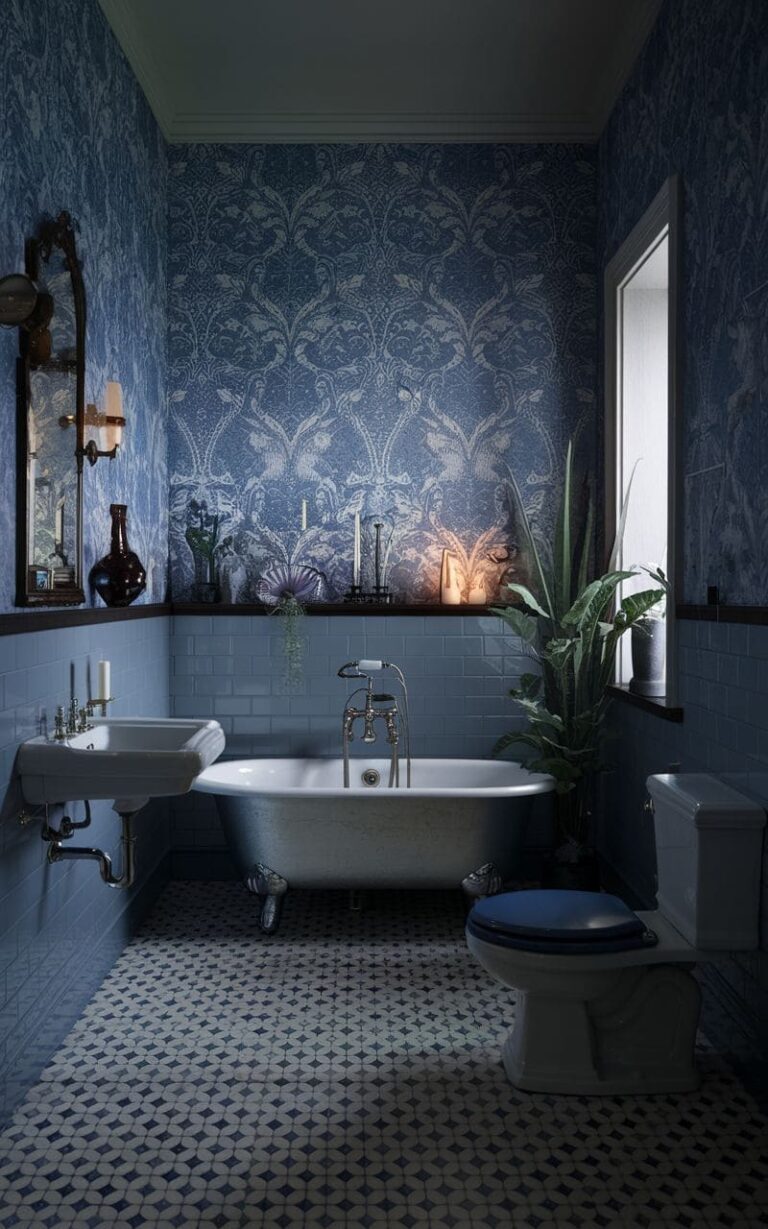 40+ Stunning Moody Blue Bathroom Ideas to Upgrade Your Oasis (2026)