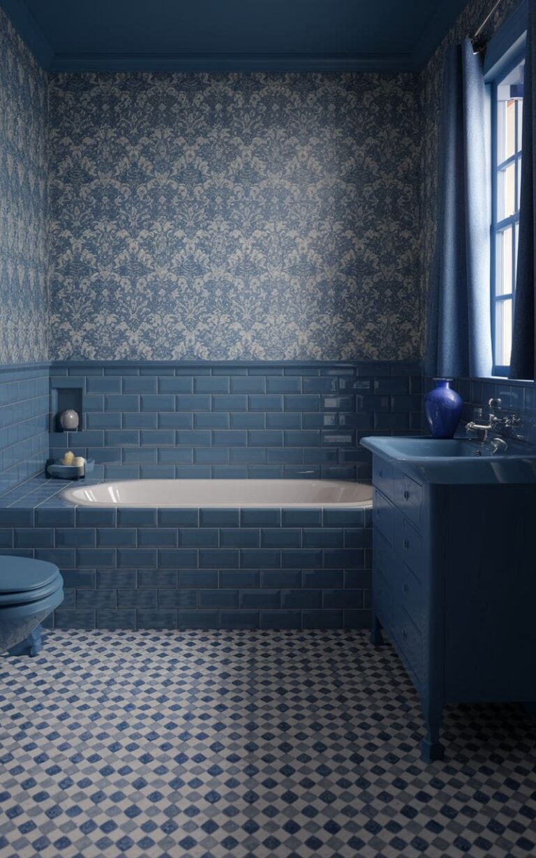 40+ Stunning Moody Blue Bathroom Ideas to Upgrade Your Oasis (2026)