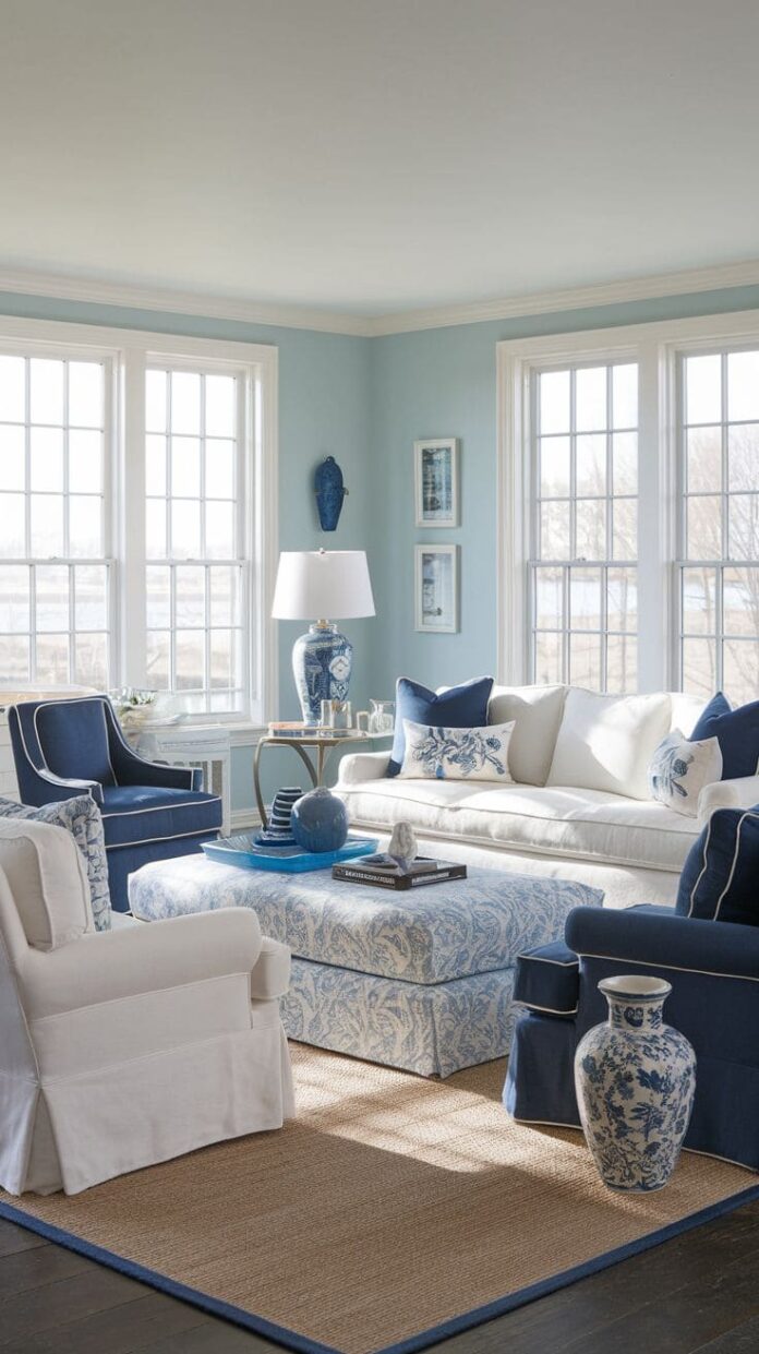 60+ Refreshing Cape Cod Living Room Decor Ideas for a Seaside Vibe (2025)