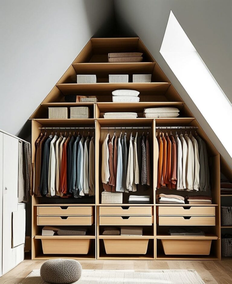 40+ Unique Sloped Ceiling Wardrobe Ideas to Organize Like a Pro (2025)
