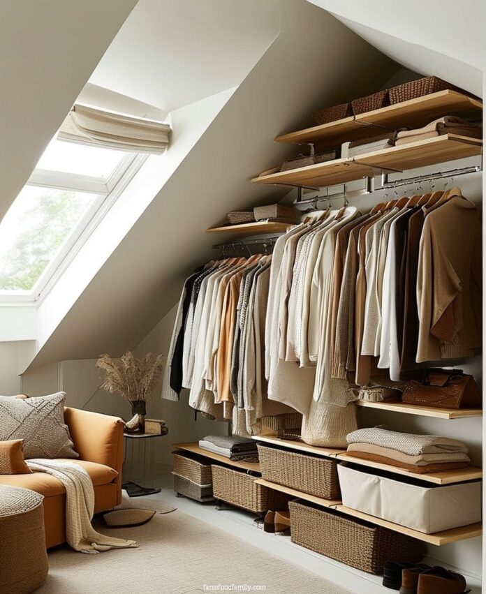 40+ Unique Sloped Ceiling Wardrobe Ideas to Organize Like a Pro (2025)