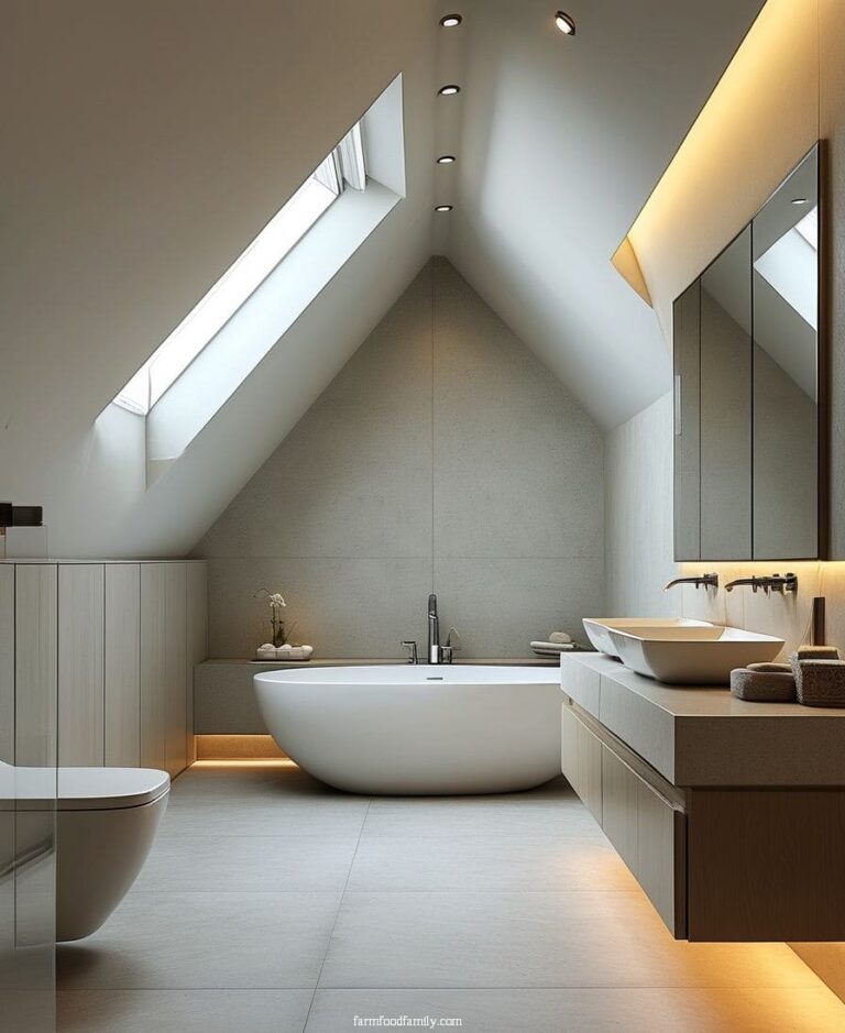 40+ Clever Sloped Ceiling Bathroom Designs to Maximize Space (2025)