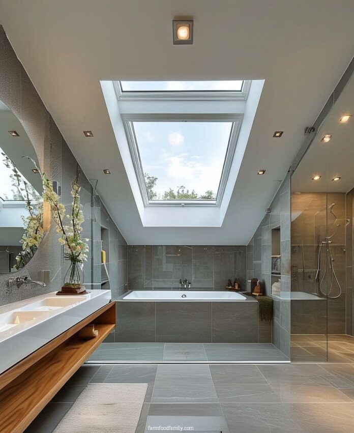 40+ Clever Sloped Ceiling Bathroom Designs to Maximize Space (2025)