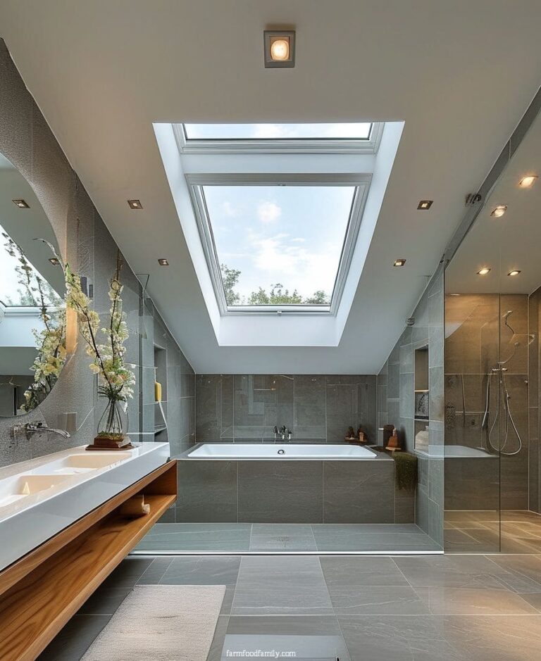 40+ Clever Sloped Ceiling Bathroom Designs to Maximize Space (2025)