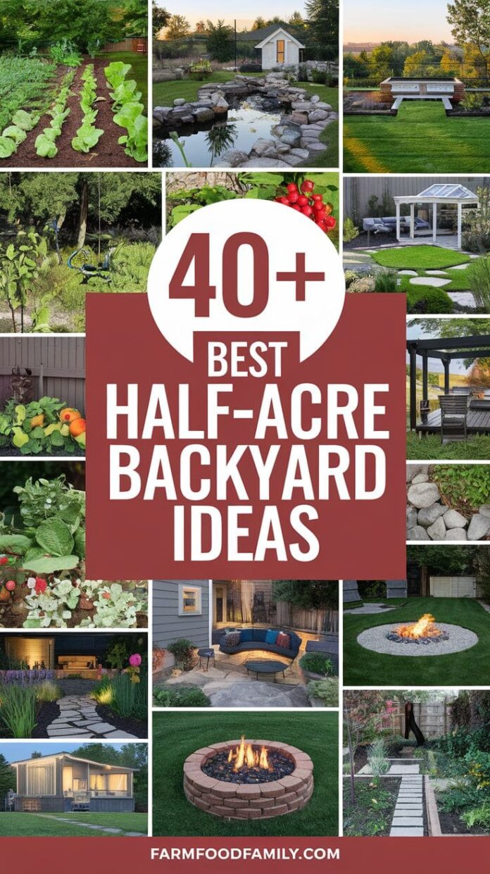 40+ Inspiring Half-Acre Backyard Ideas to Maximize Your Yard (2025)