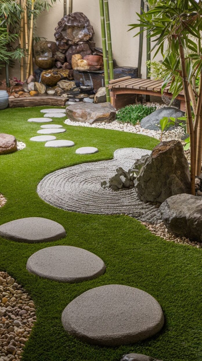 40+ Budget-Friendly Artificial Grass and Rock Landscaping Ideas (2025 ...