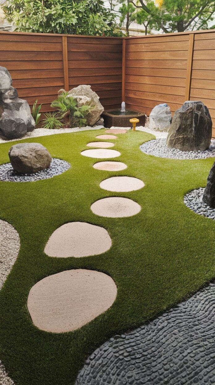 40+ Budget-Friendly Artificial Grass and Rock Landscaping Ideas (2025 ...
