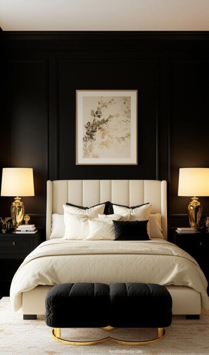 40+ Stunning Cream and Black Bedroom Ideas You’ll Want to Steal (2025 ...