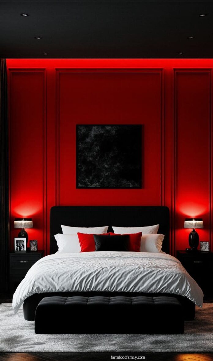 40+ Striking Red and Black Bedroom Ideas to Inspire Your Makeover (2025 ...