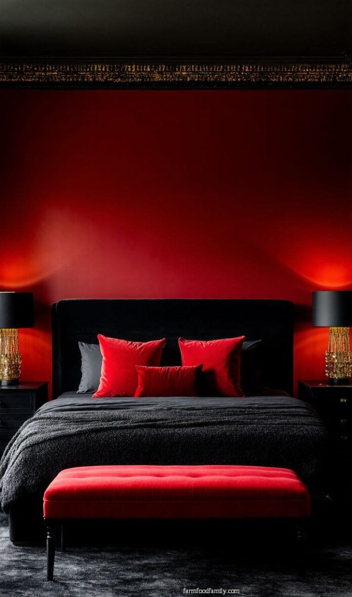 40+ Striking Red and Black Bedroom Ideas to Inspire Your Makeover (2025 ...