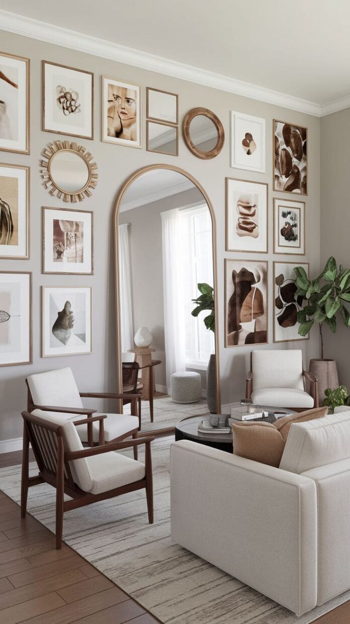 40+ Charming Living Room Mirror Decorating Ideas to Try Today (2025 ...