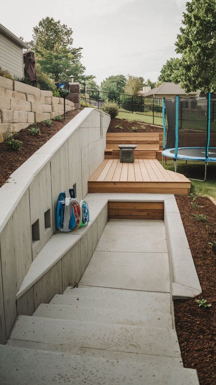 60+ Stunning Sloped Backyard Ideas with Retaining Walls and Pools You ...