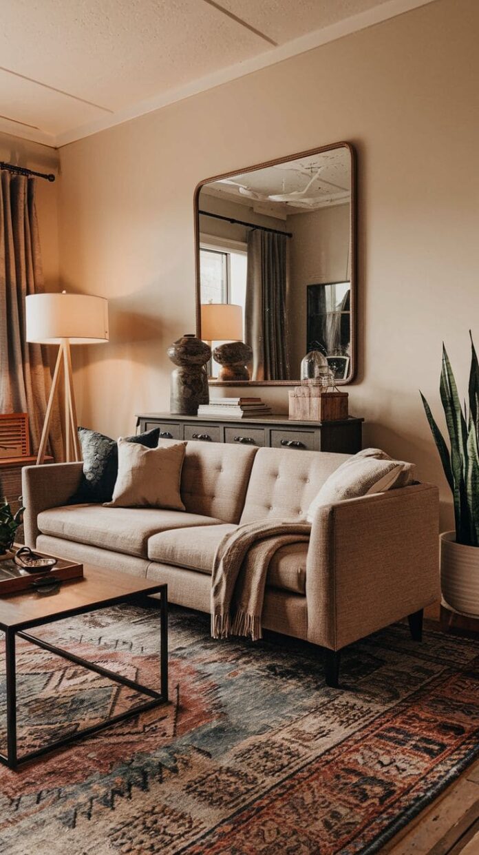 40+ Charming Living Room Mirror Decorating Ideas to Try Today (2025 ...