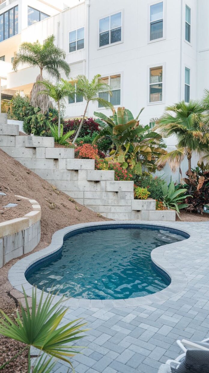 60+ Stunning Sloped Backyard Ideas with Retaining Walls and Pools You ...